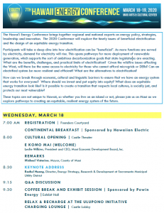 Program - Hawaii Energy Conference