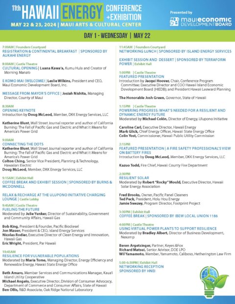 Program - Hawaii Energy Conference